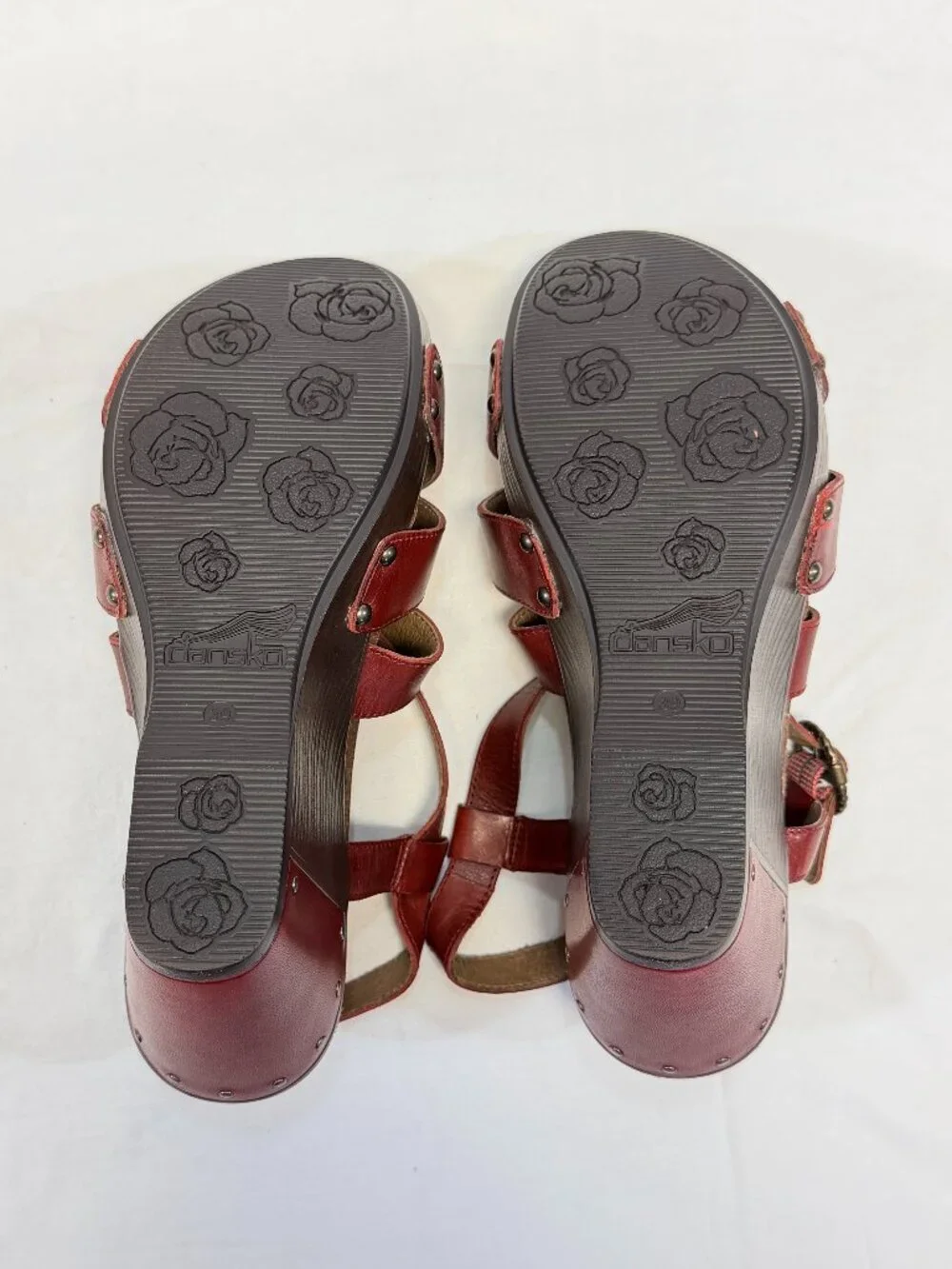 Dansko | Shoes | Dansko Frida Brown Leather Wedge Strappy Slingback ...